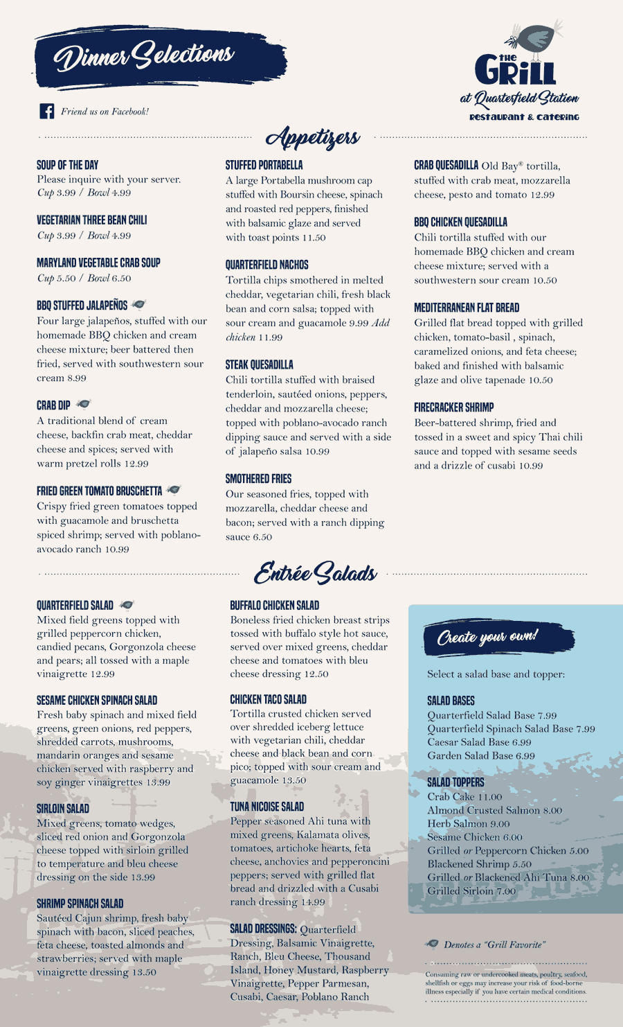 Dinner – The Grill at Quarterfield Station