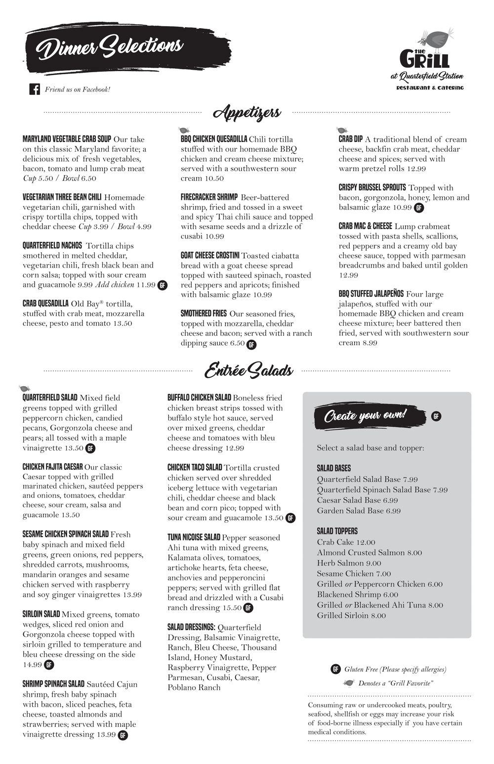 Dinner – The Grill at Quarterfield Station