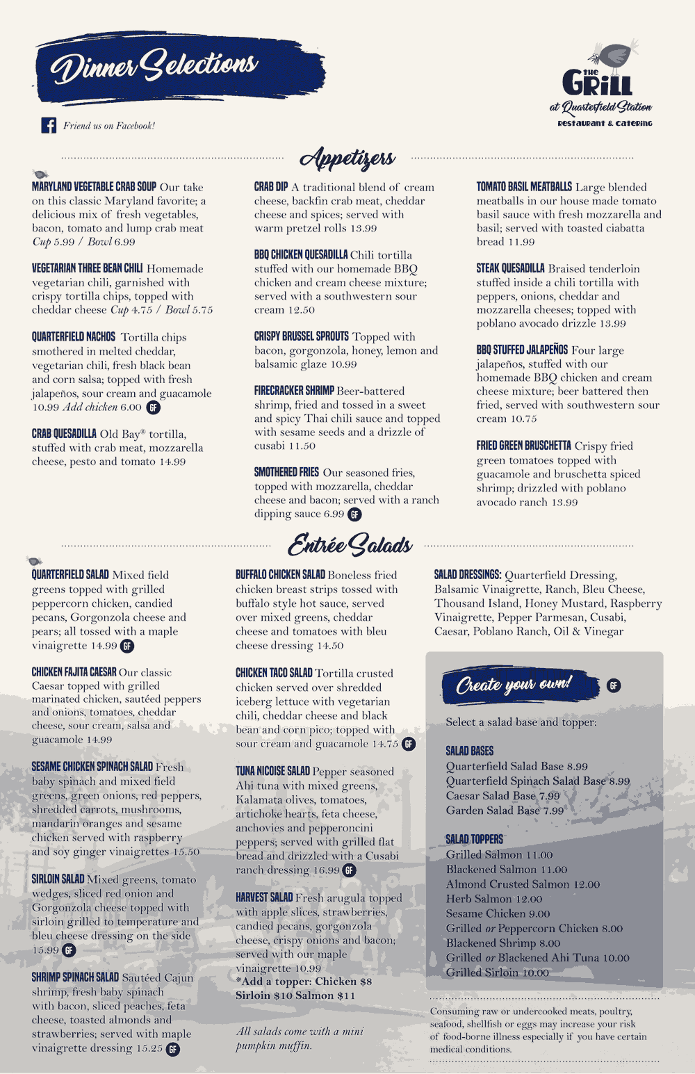 Dinner – The Grill at Quarterfield Station